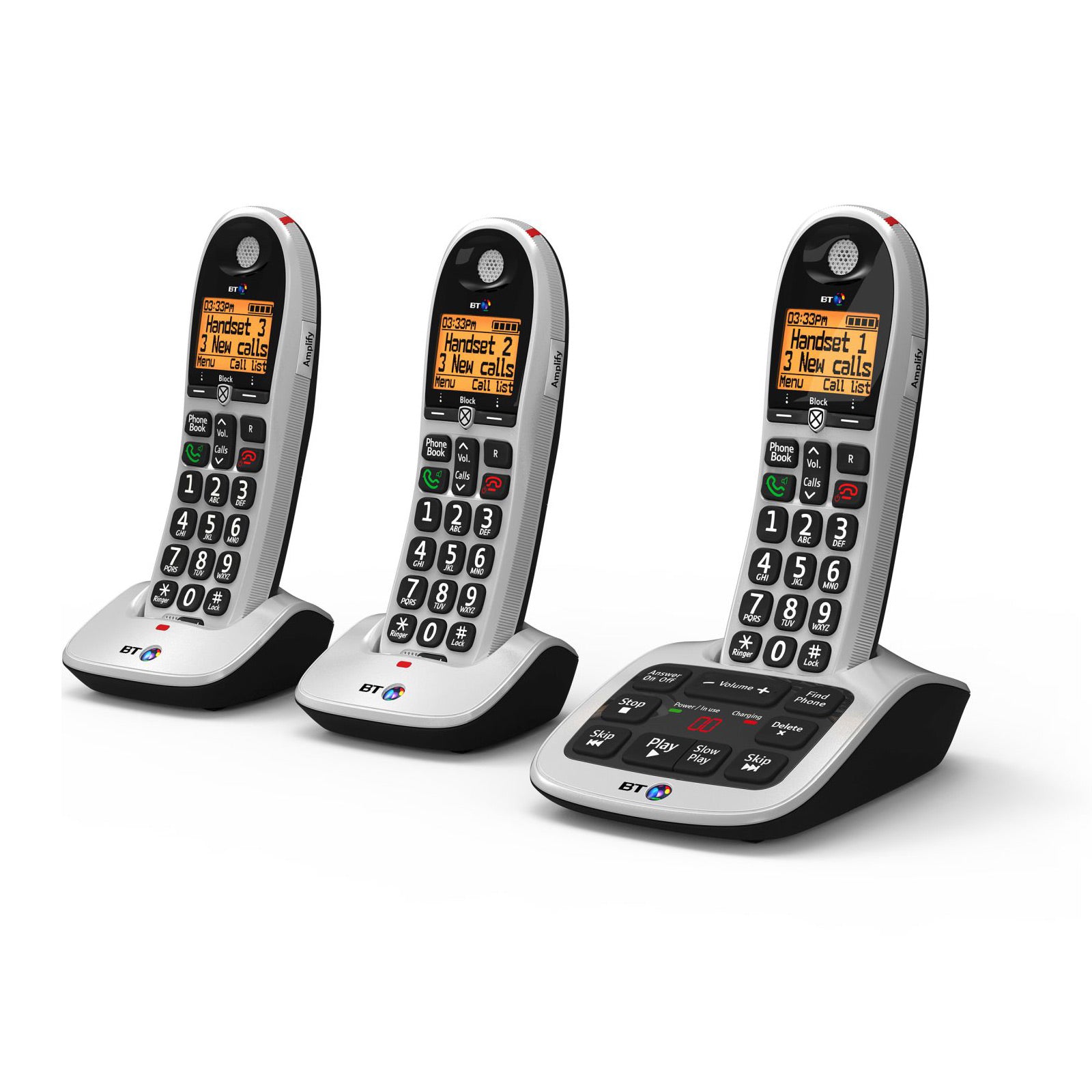 BT 4600 Trio Big Button Cordless Phones - liGo.co.uk