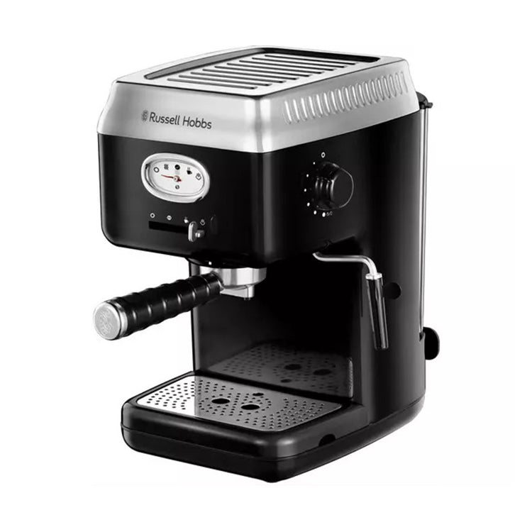 Russell Hobbs Retro Espresso Coffee Machine in Black – liGo.co.uk