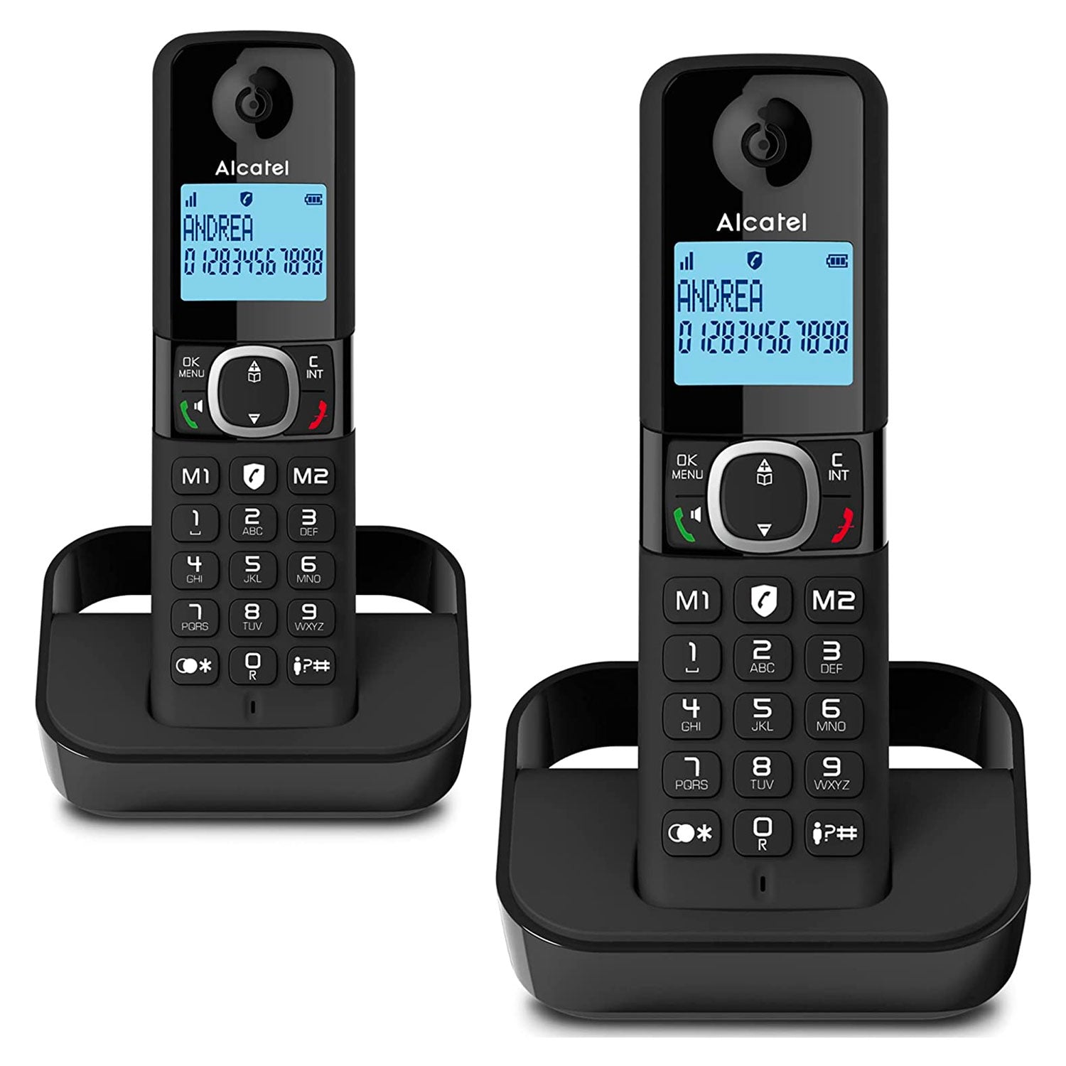 Alcatel F860 Cordless Phone, Twin Handset – liGo.co.uk