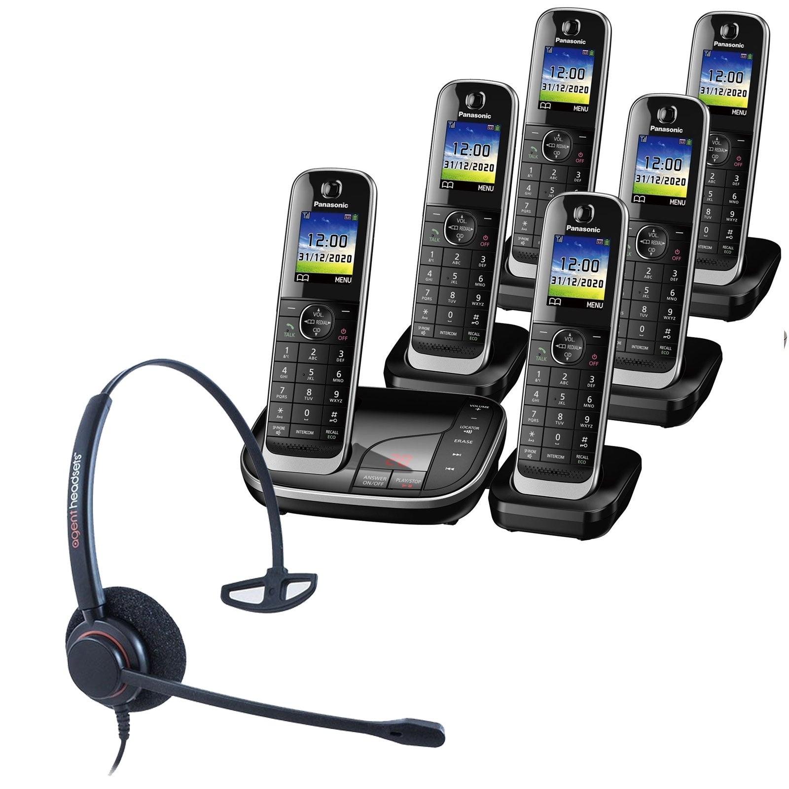 Panasonic KX-TGJ326 Sextet Cordless Phone with Headset – liGo.co.uk
