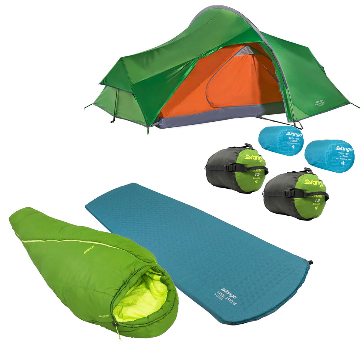 Vango Nevis 300 3-Person Tent & Sleeping Bundle - liGo – liGo.co.uk