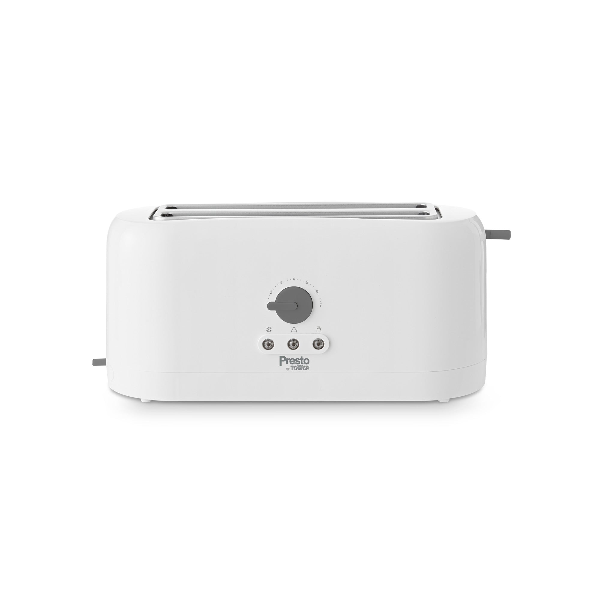 Tower Presto Long Slot 4 Slice Toaster in White – liGo.co.uk