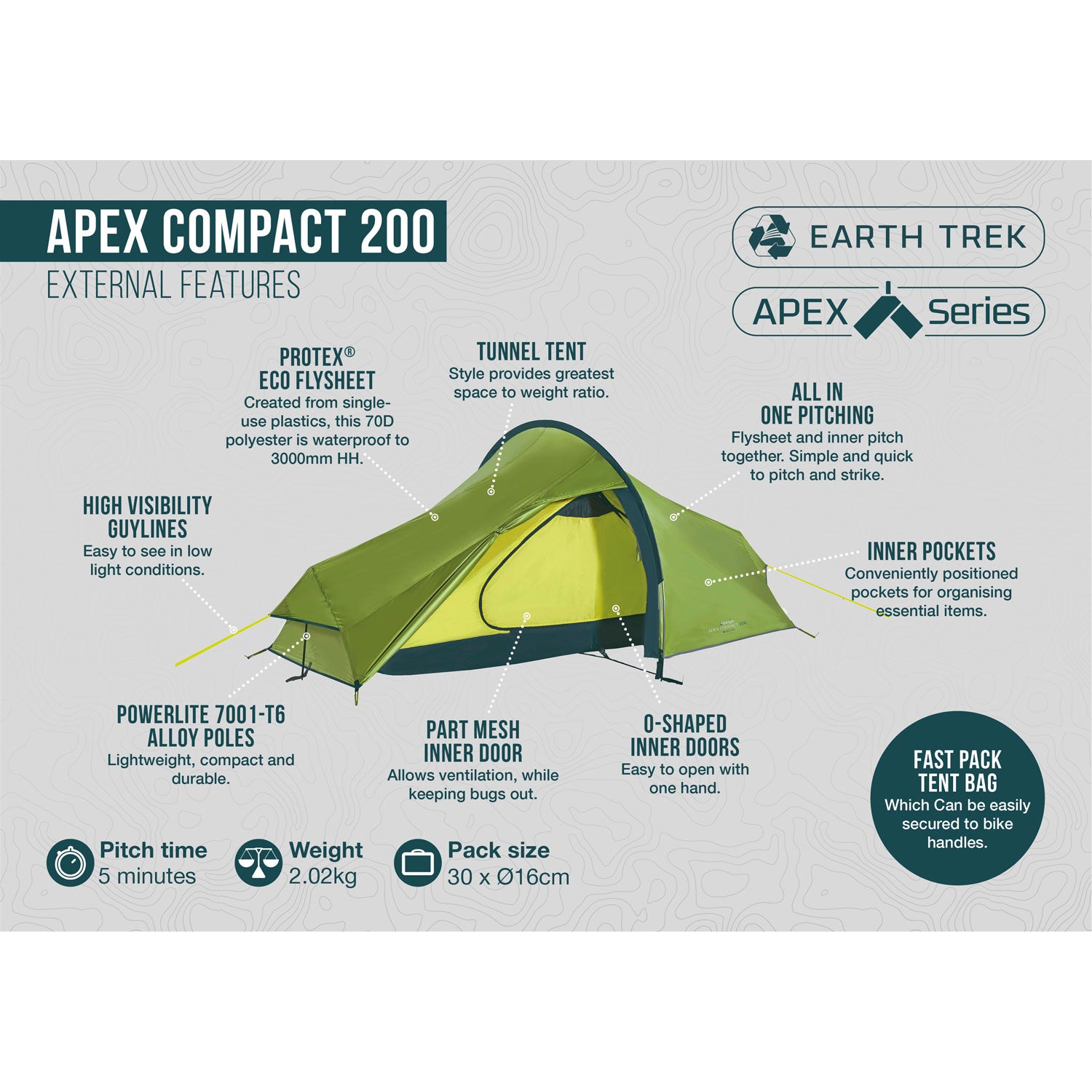 Vango Apex Compact 200 2-Person Tent - liGo.co.uk