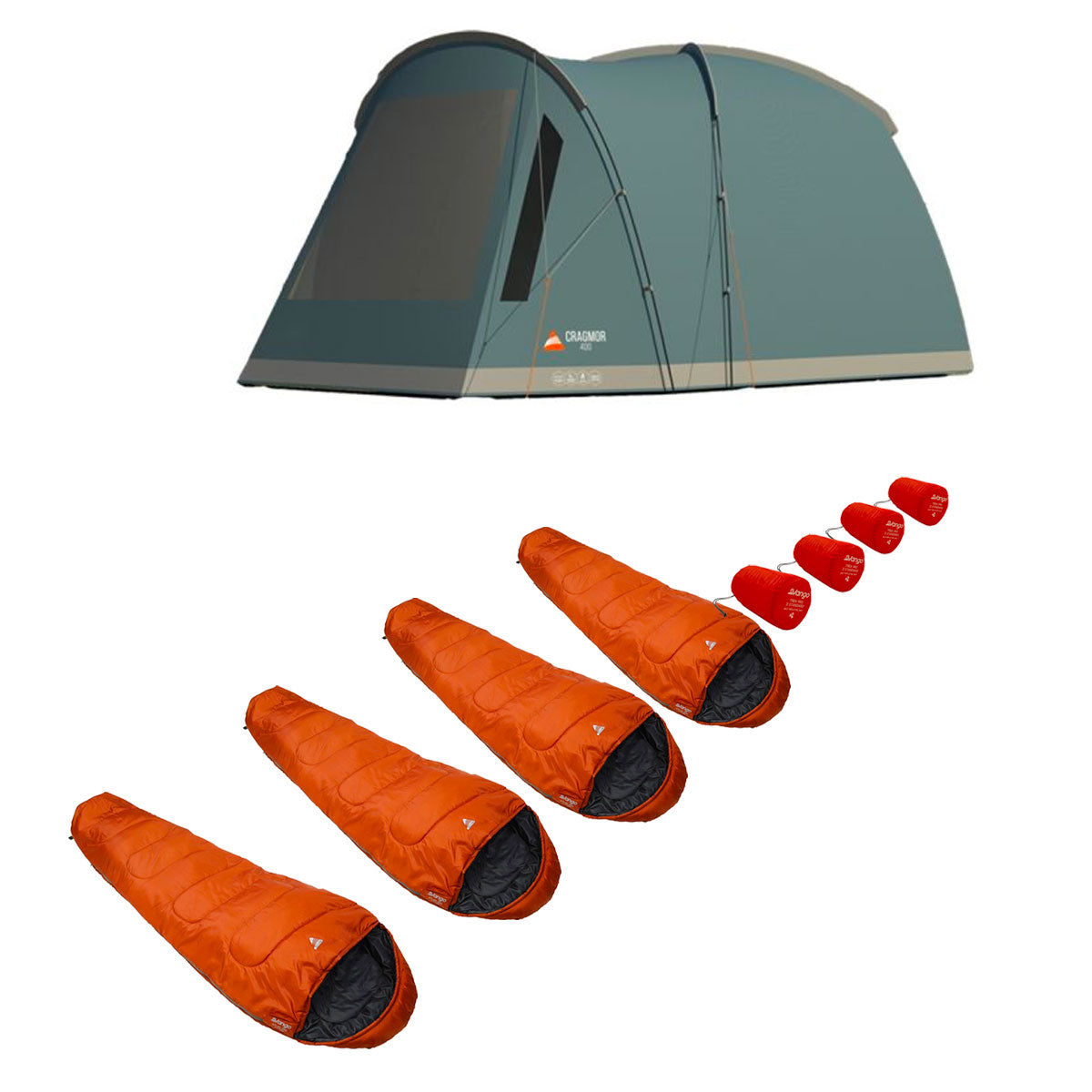Vango Cragmor 400 4-Person Tent & Sleeping Bundle - liGo – liGo.co.uk