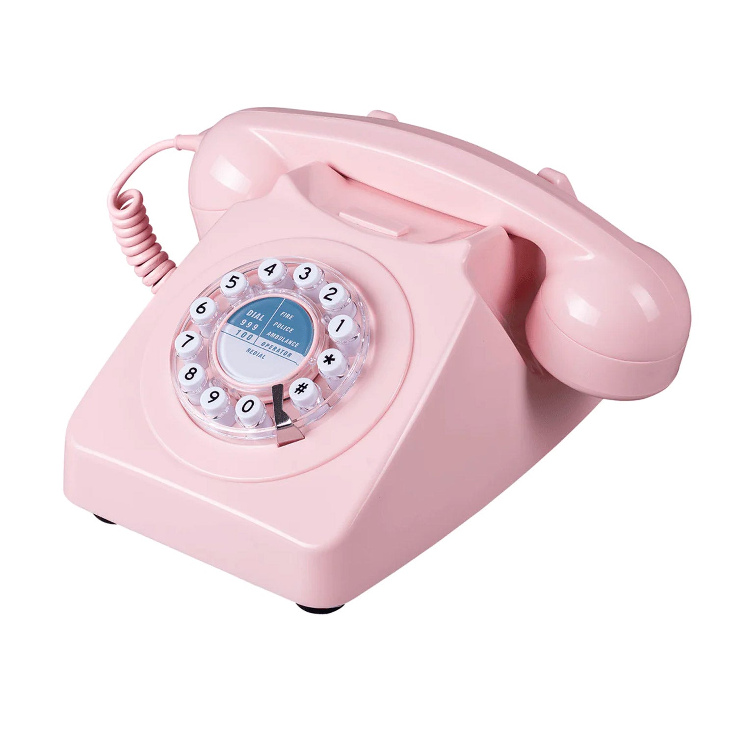 Wild Wood Retro 746 Telephone in Dusky Pink - liGo.co.uk