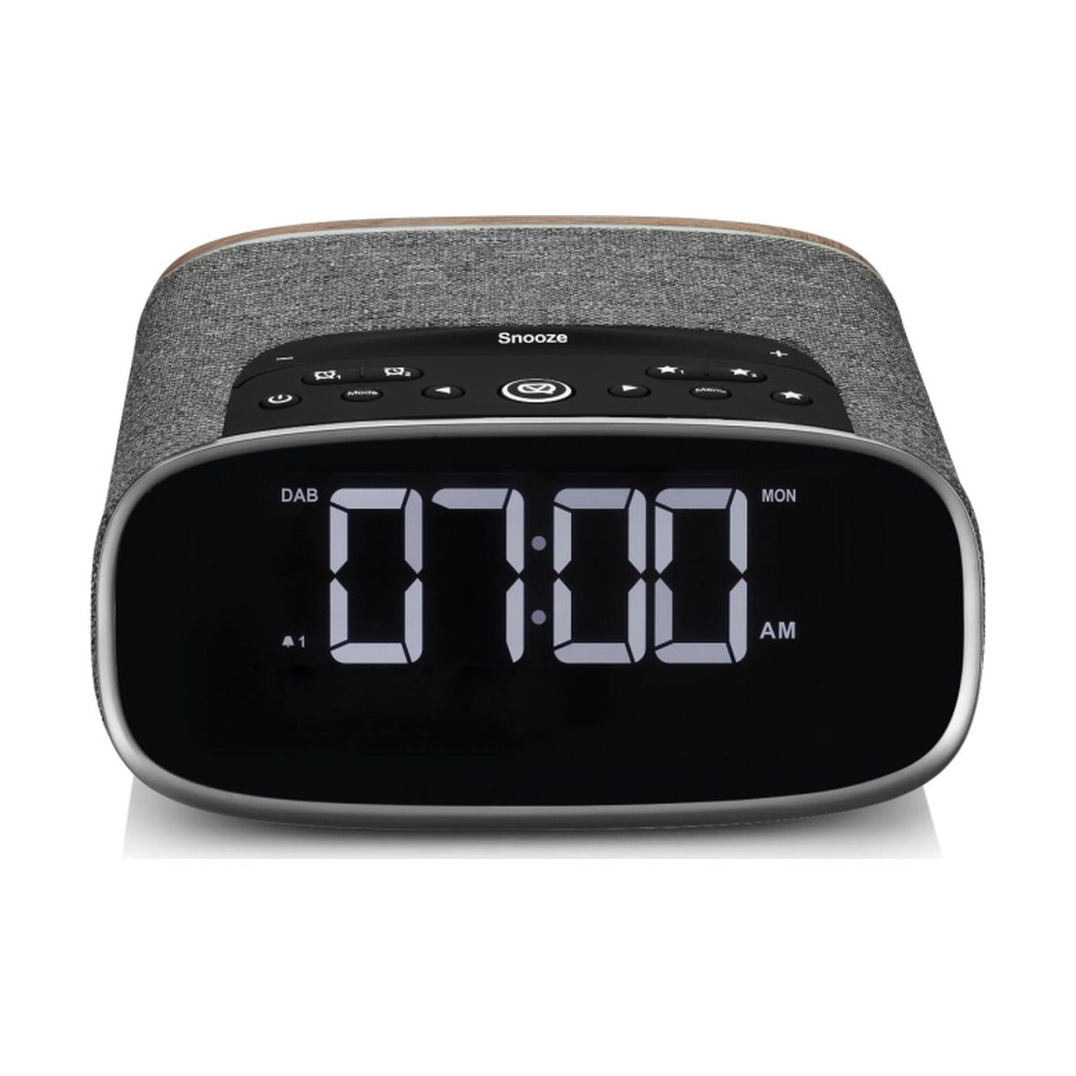 VQ Lark Bedside DAB Radio & Alarm Clock in Black & Walnut – liGo.co.uk
