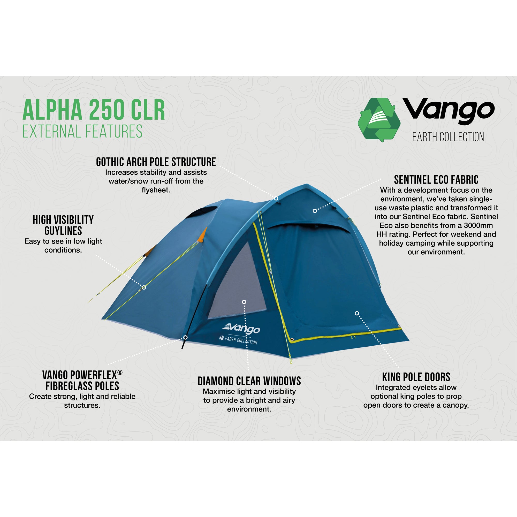 Vango Alpha 250 CLR 2-Person Tent - liGo.co.uk